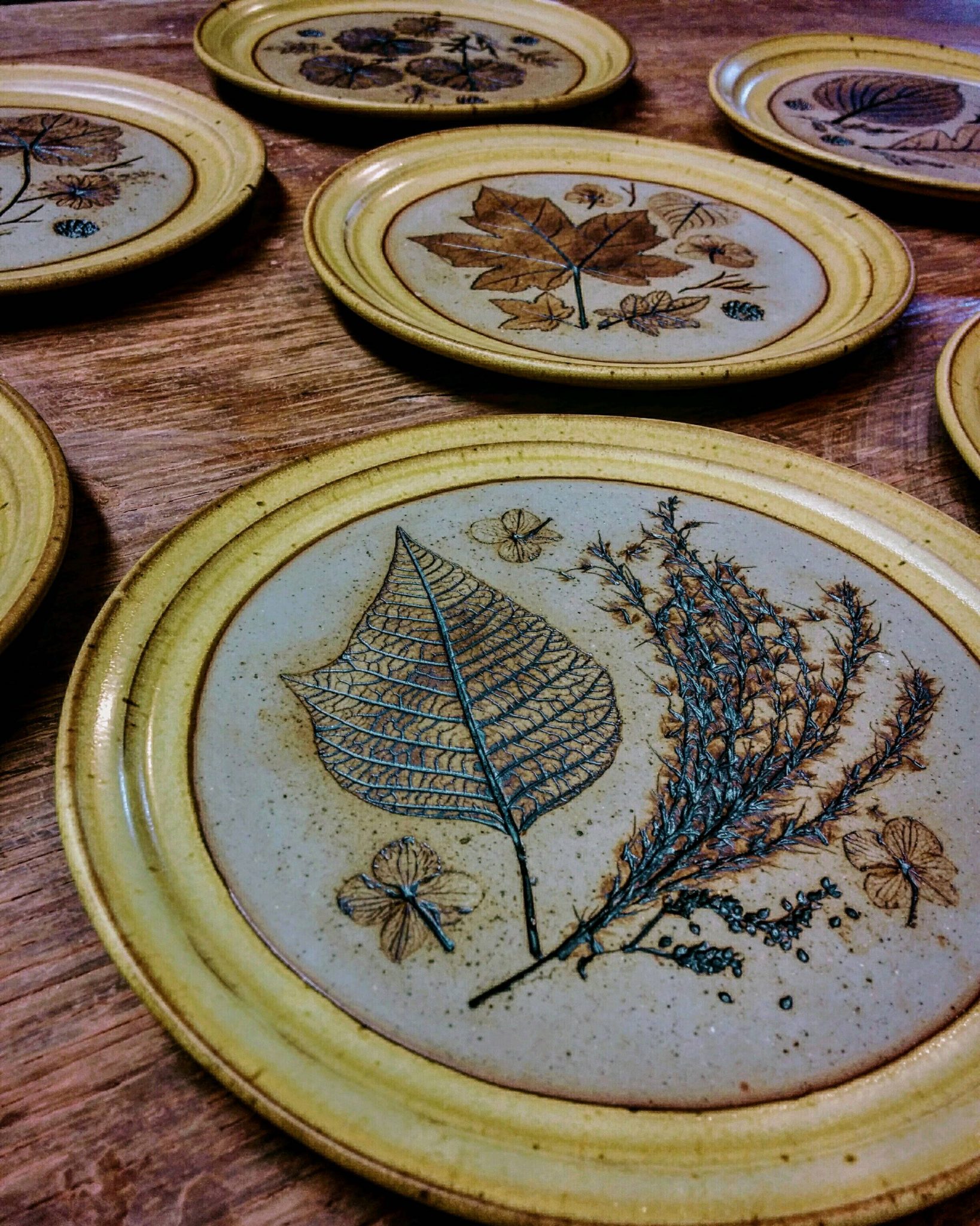 Shop WheatonArts | Leaf Print Decorative Tiles - Shop WheatonArts